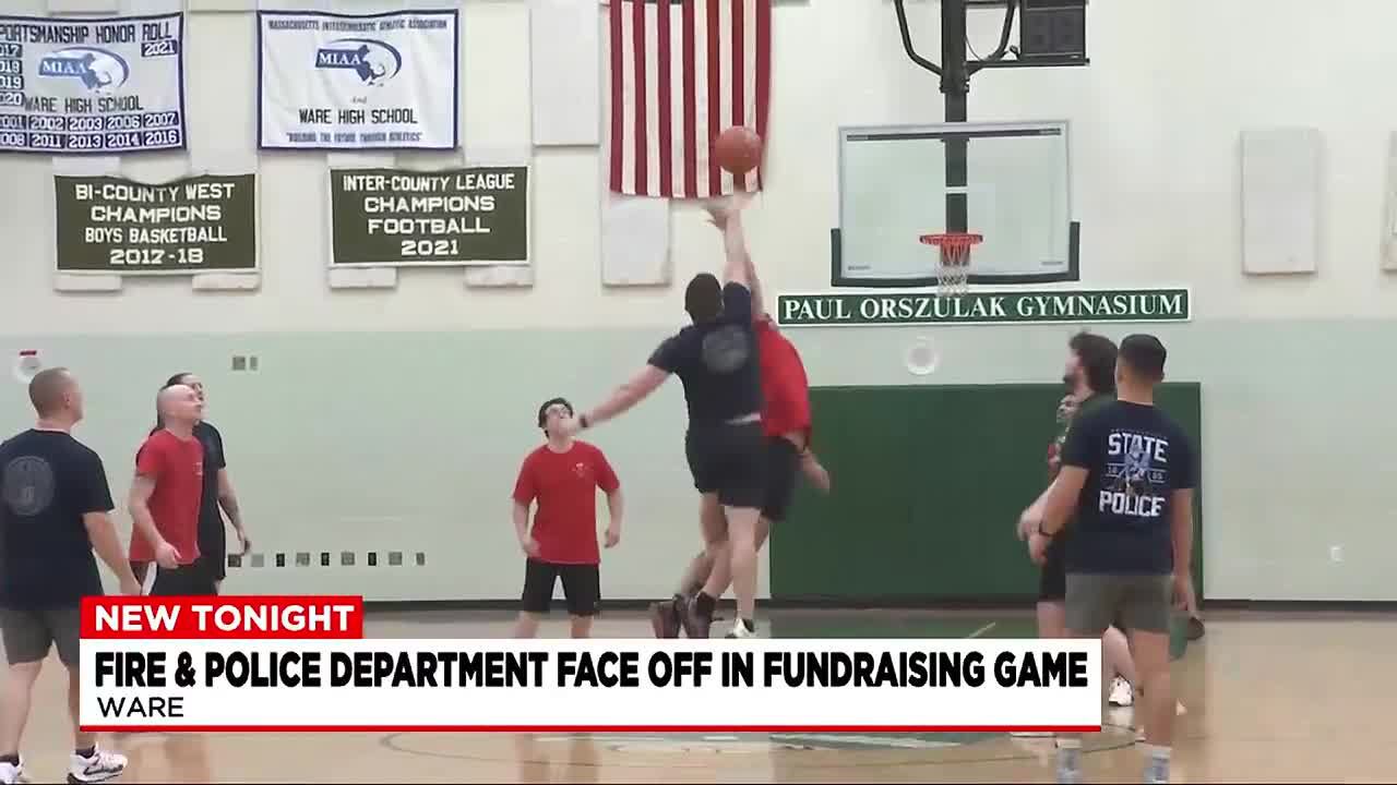 Ware Police and Fire face off in annual basketball game