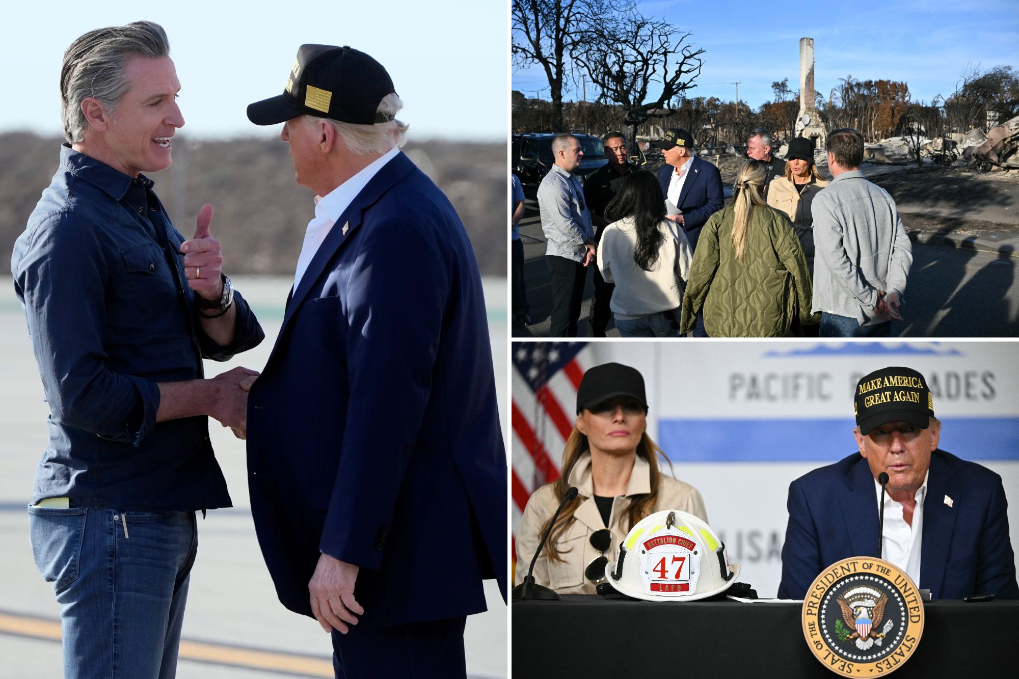 Trump NC, Los Angeles visits live updates: President, first lady ...