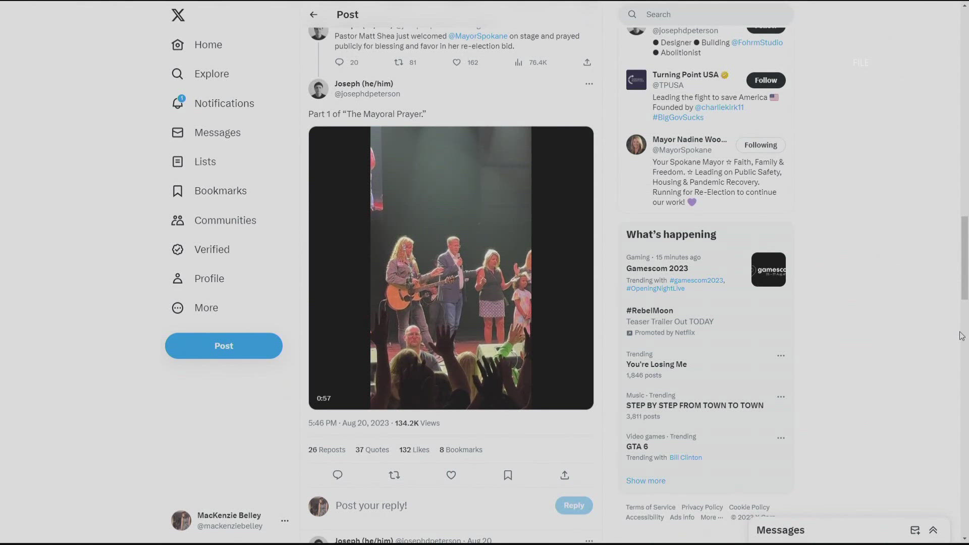 Matt Shea files federal lawsuit against the City of Spokane