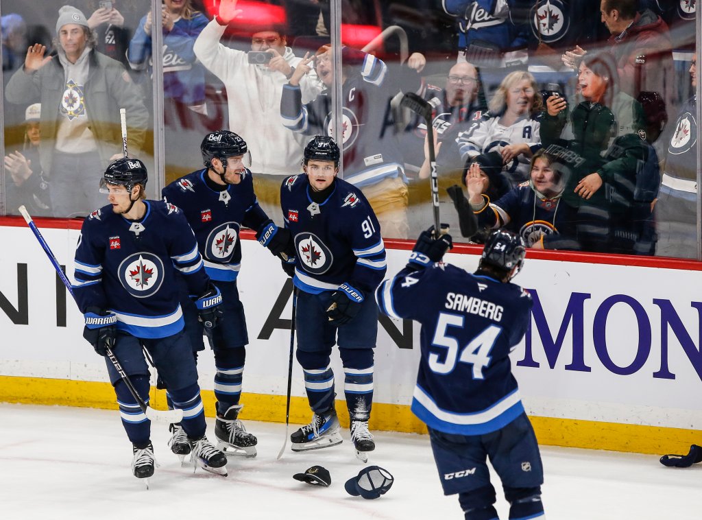 Perfetti’s first career hat trick powers Winnipeg Jets past Utah 5-2