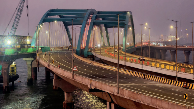 Arch bridge from Coastal Road to Bandra-Worli Sea Link (BWSL) fully ...