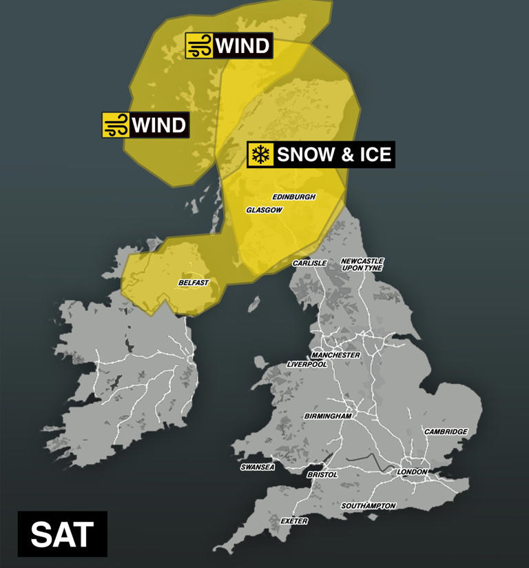 Maps show where fresh weather warnings are across the UK following ...