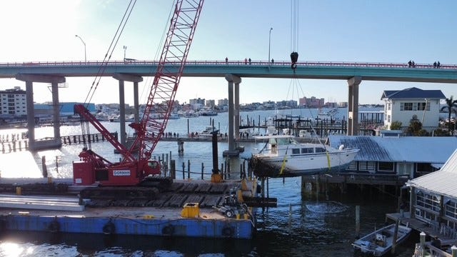 Bon Voyage: Massive boat stuck on Fort Myers Beach dock since Hurricane ...