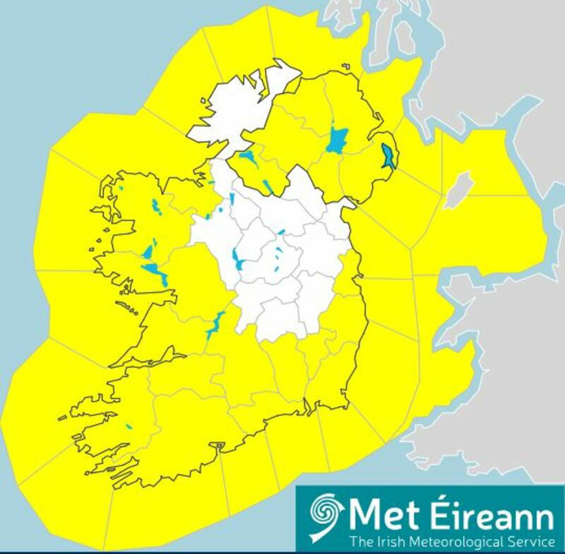 Status Yellow snow/ice warnings issued for northern counties with wind ... Status Yellow snow/ice warnings issued for northern counties with wind ...
