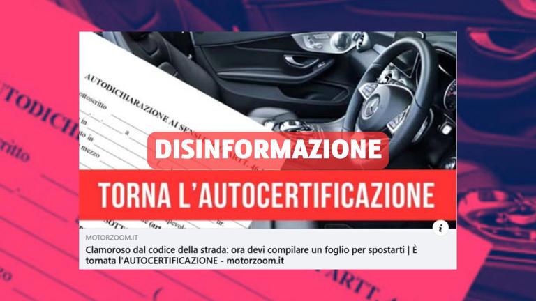 Il codice della strada non prevede il ritorno dell’autocertificazione ... Il codice della strada non prevede il ritorno dell’autocertificazione ...