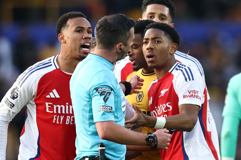 Why Arsenal ace Myles Lewis-Skelly was sent off vs Wolves in ...