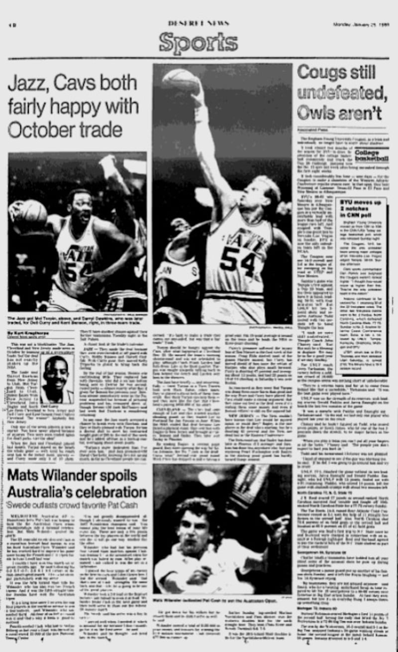 Deseret News archives: Jazz’s Rickey Green scored 5,000,000th NBA point ...