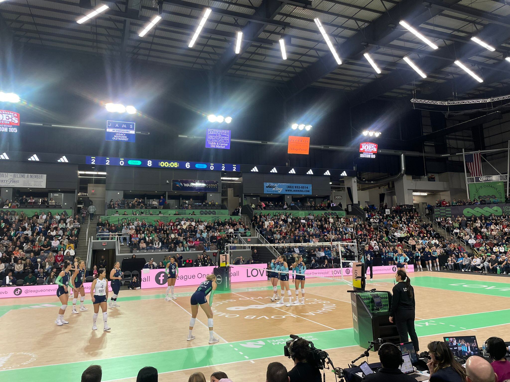 LOVB Omaha makes home debut, wins in 4 sets