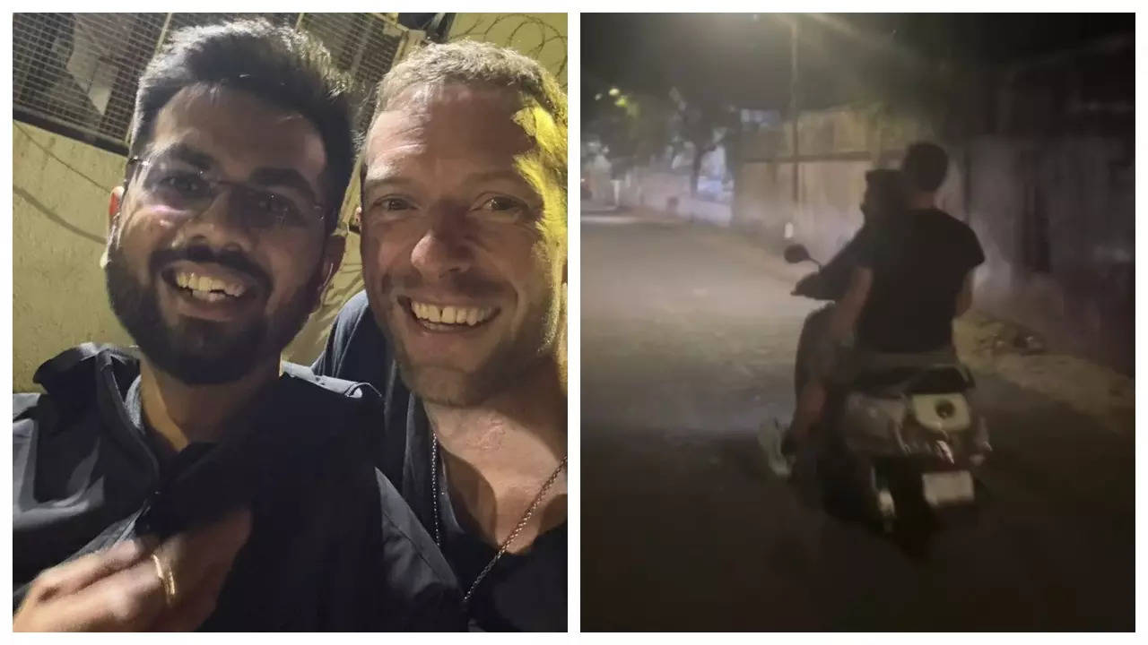 Coldplay's Chris Martin takes a ride on scooter with lucky fan; says ...