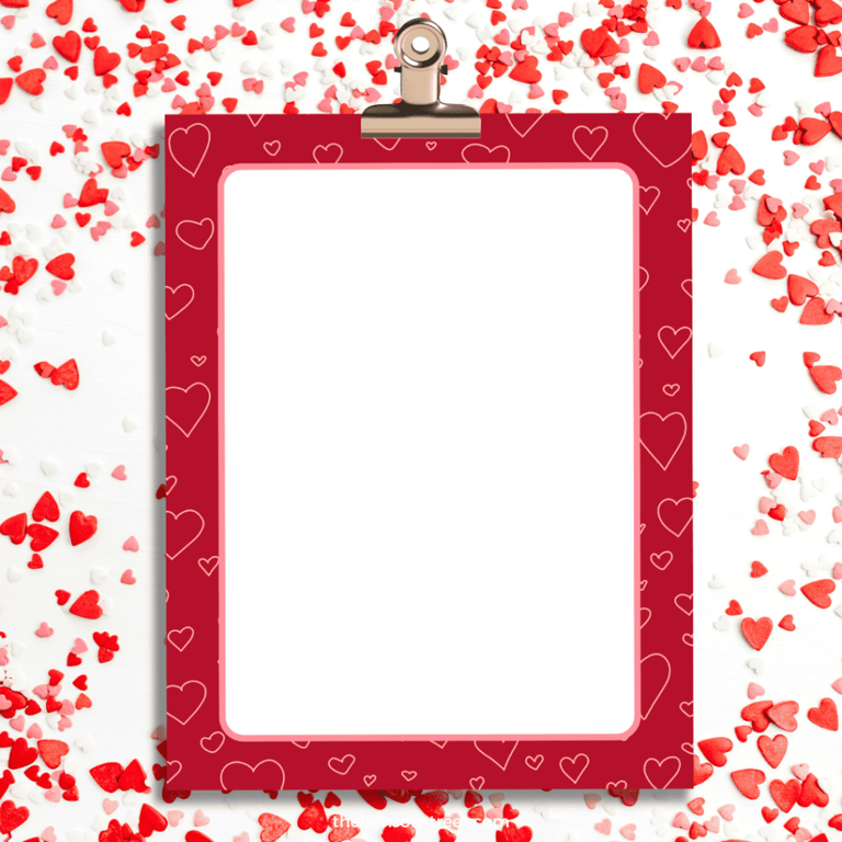 Free Valentines Day Page Border Printable: Five Designs