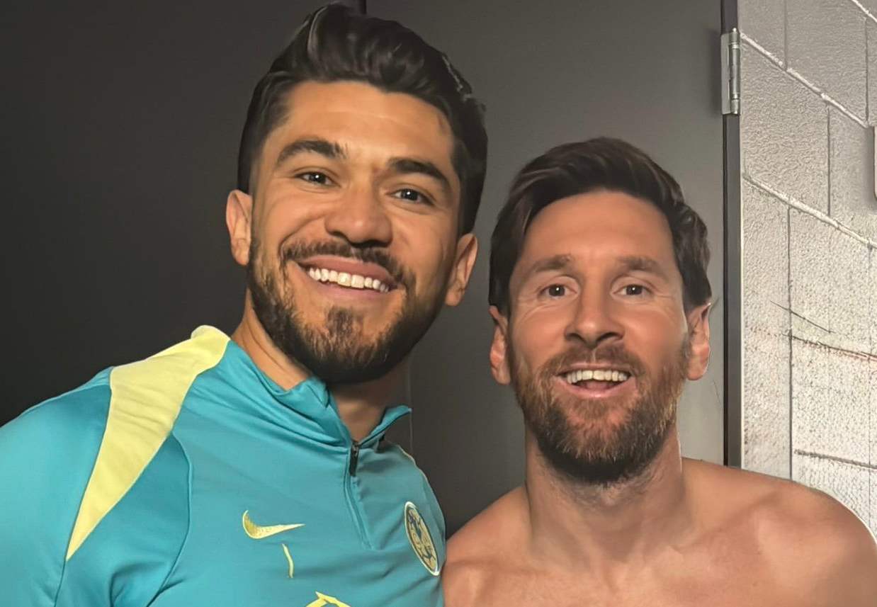 Los memes de la foto de Henry Martin y Lionel Messi