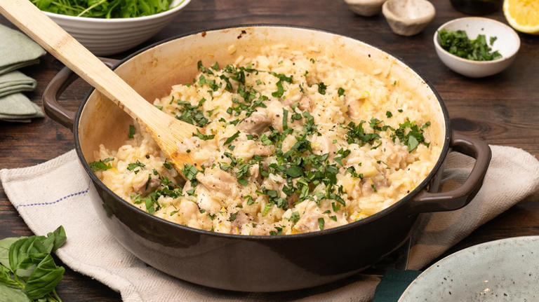 Lemon Chicken Oven Risotto Recipe