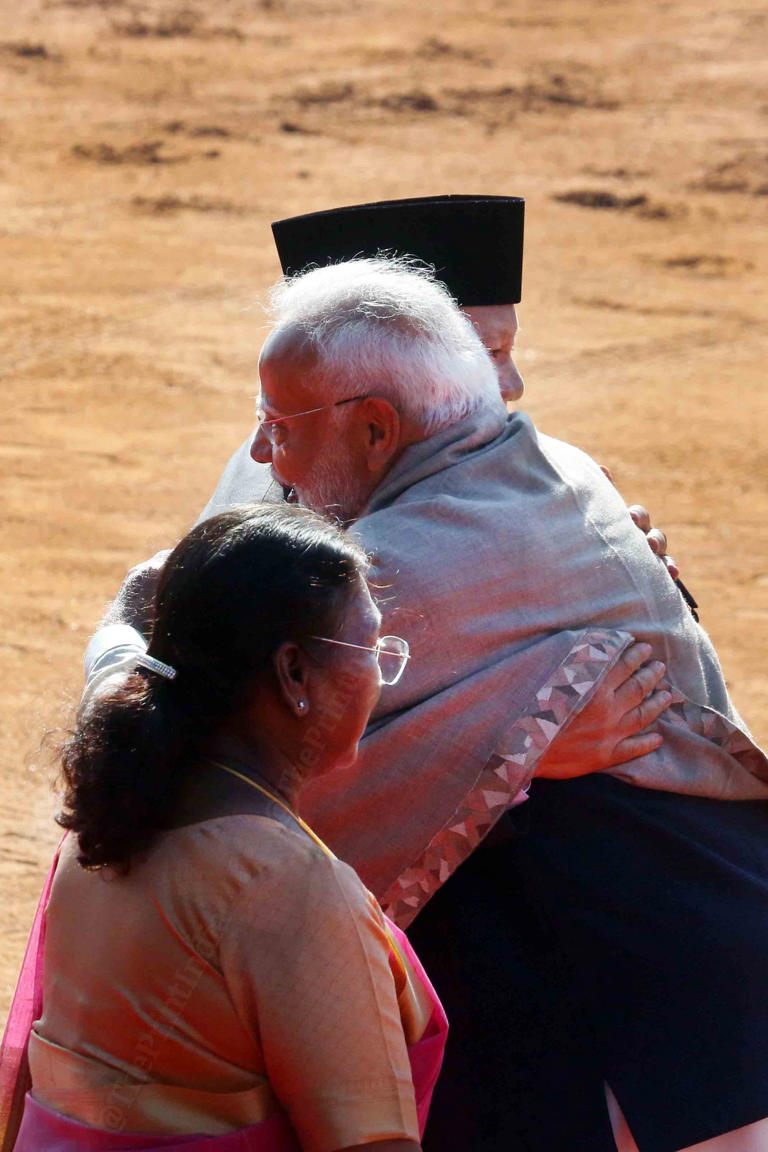 Diplomacy, hearty laughs & the classic Modi hug: Indonesian President Prabowo Subianto arrives ...