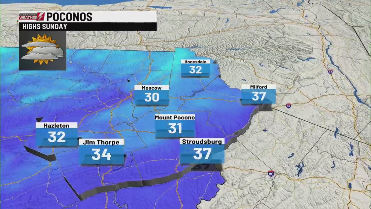Pocono Mountains Weather Forecast - 1/25/25 - EVENING