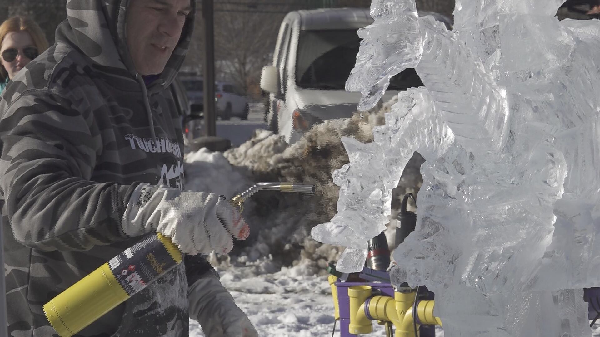 Winter Carnival decorates Stowe with ice sculptures