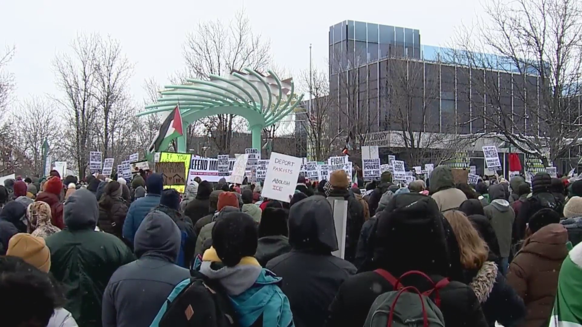 Hundreds march against threat of mass deportations