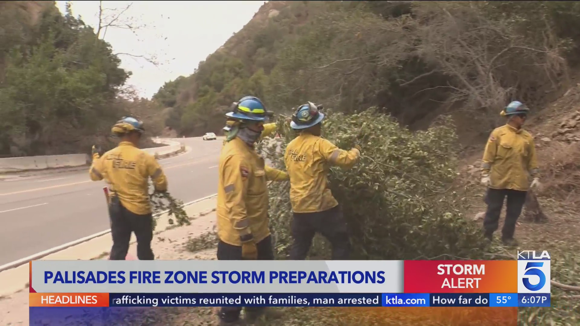 Crews prep L.A. burn scar areas for mudslide threats from incoming storm