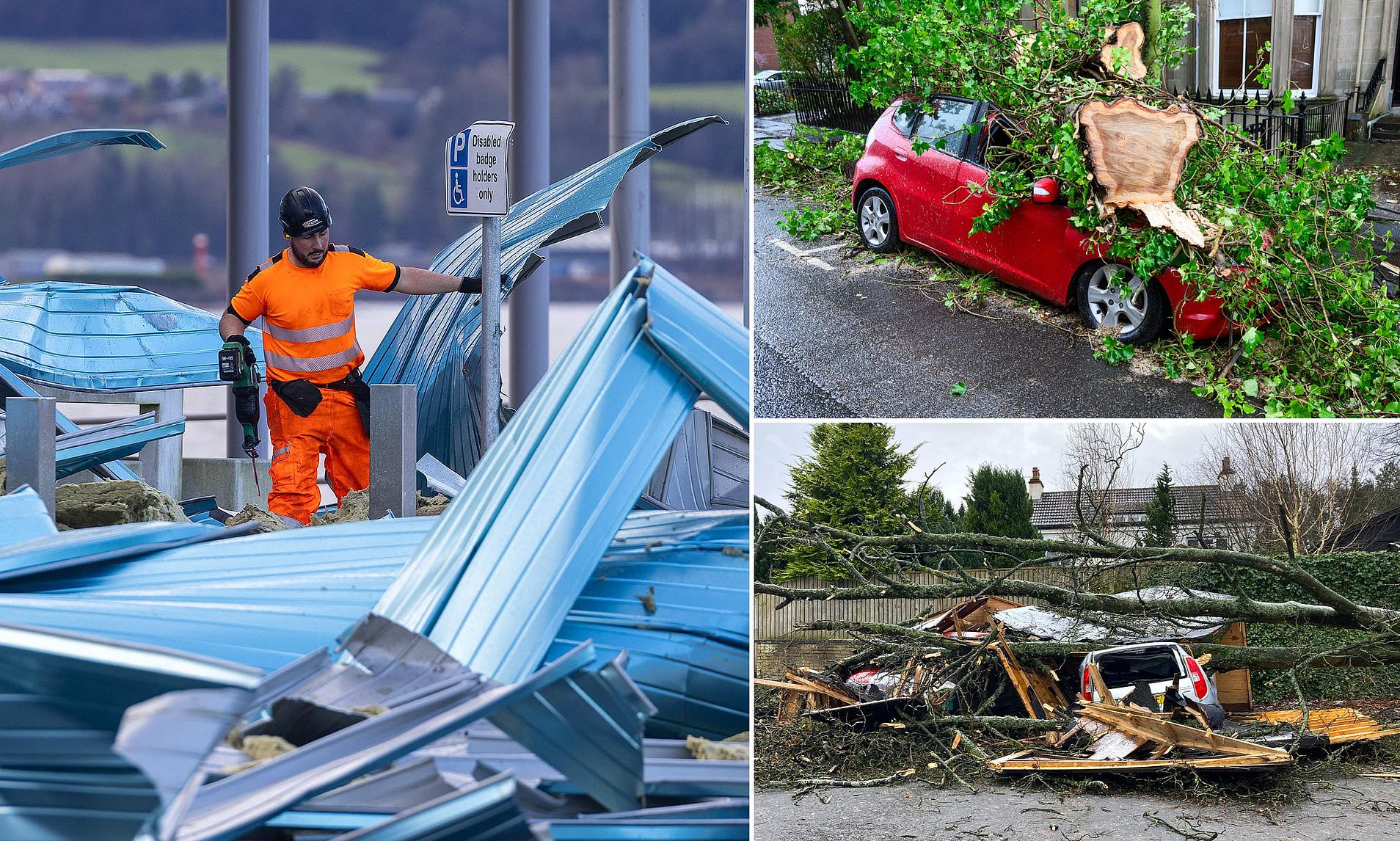 Massive clear-up operation after £500m 'storm of the century' Eowyn
