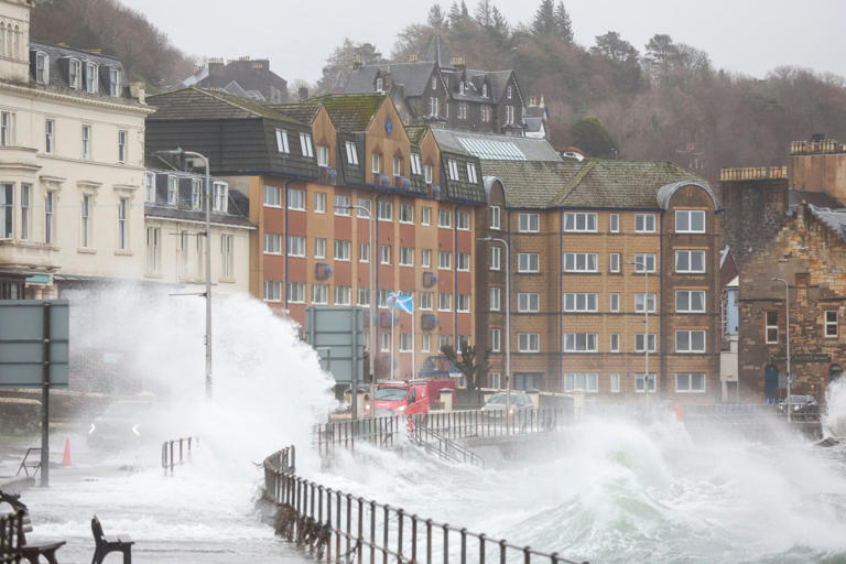 More heavy rain and 80mph winds hit UK after 'strongest' storm in a decade