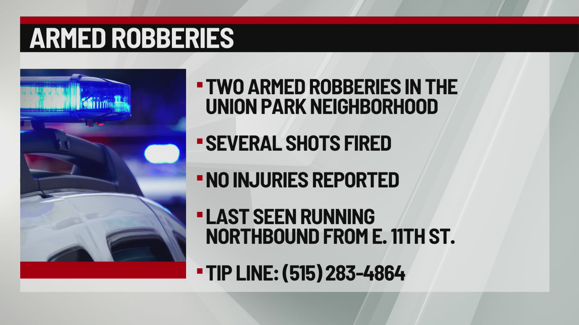 Two armed robberies with shots fired, DMPD investigates