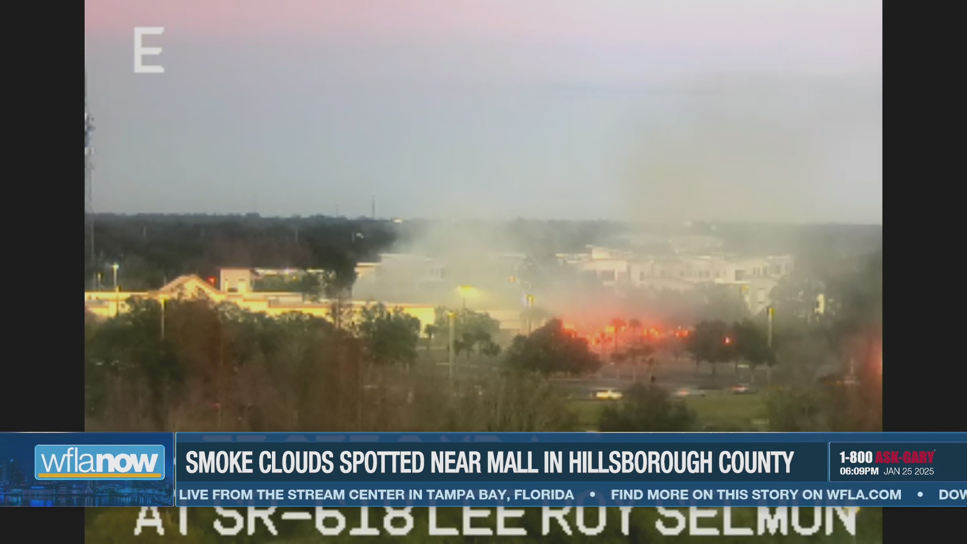 Traffic cam captures Brandon Mall fire