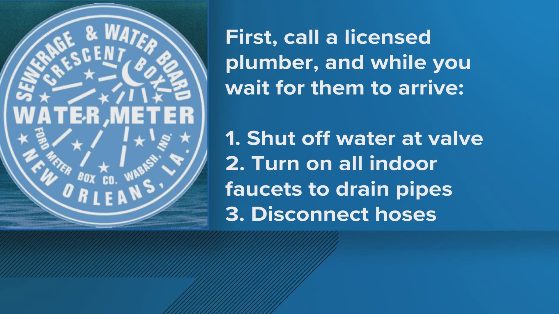 What to do if your water line breaks in New Orleans?