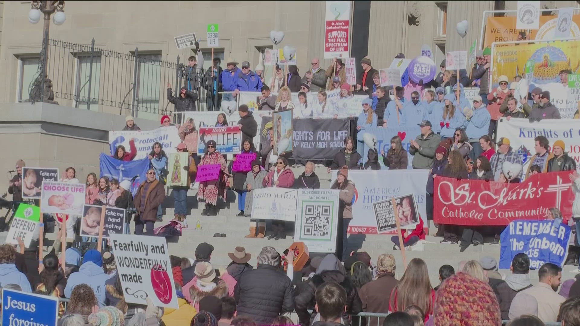 ‘Keep standing up and defending life’: Anti-abortion activists rally in ...