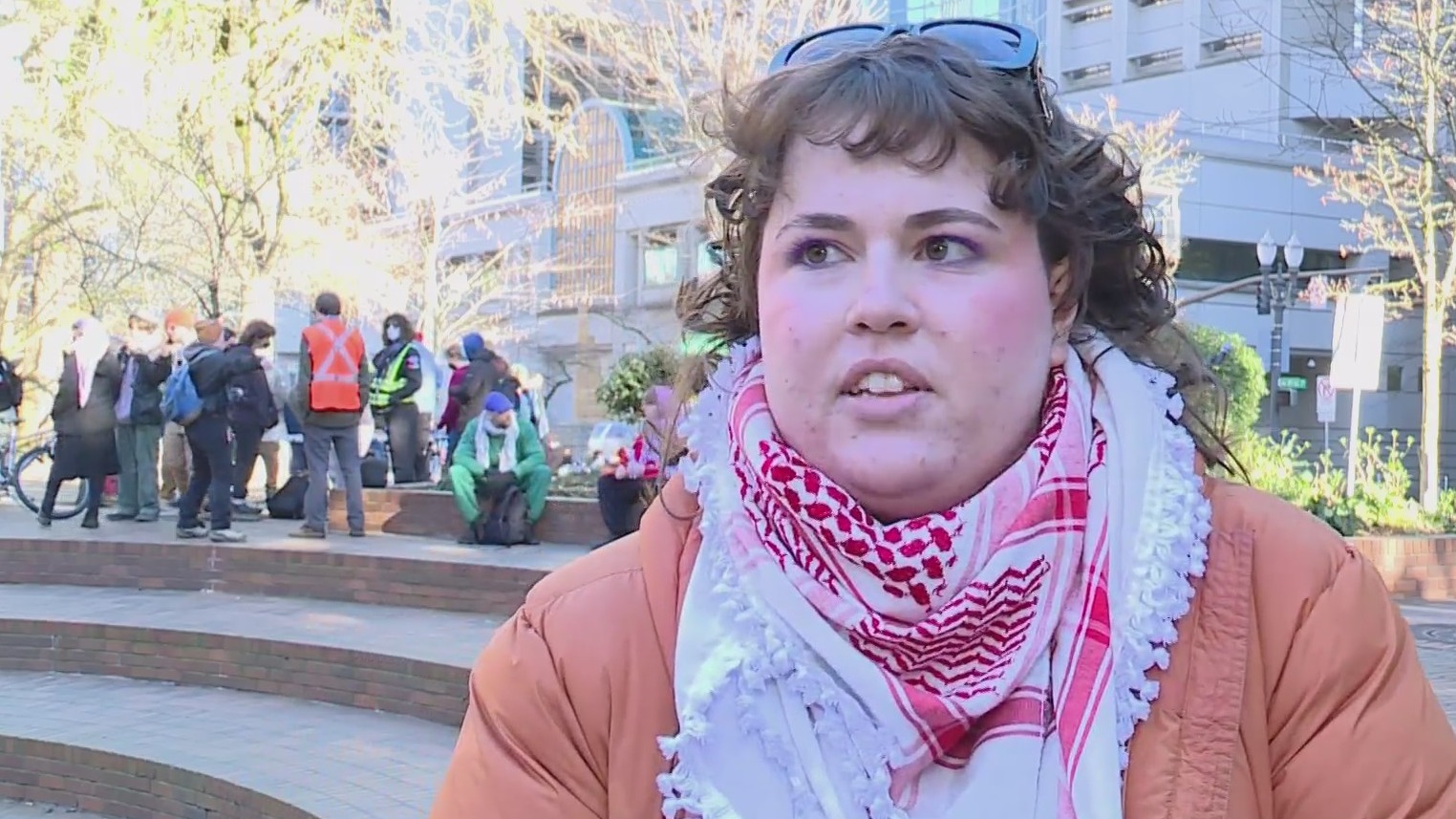 Hundreds peacefully protest Trump policies in Portland