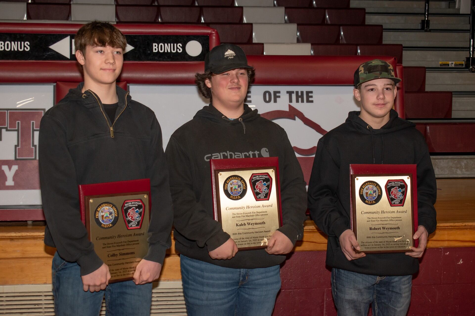 Maine teens honored for saving couple from Atkinson fire