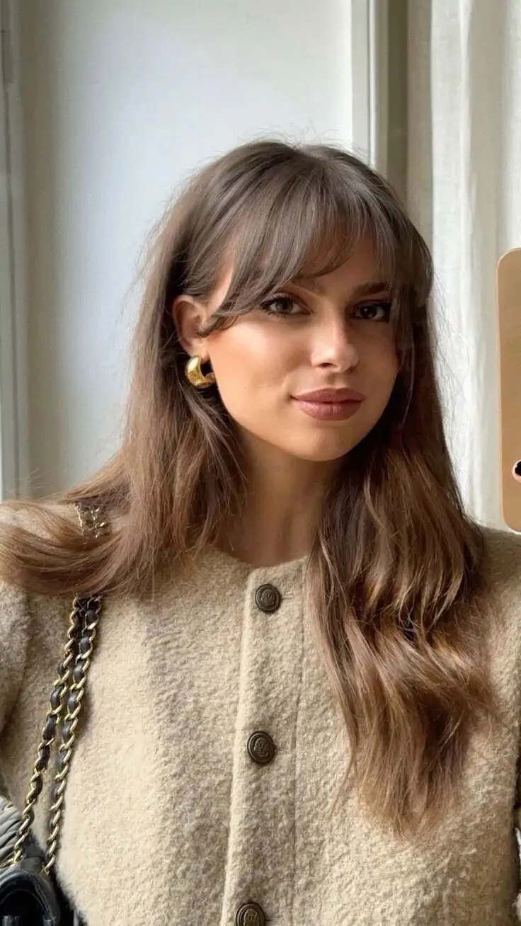 10 cortes de pelo largo con flequillo muy sofisticados que son ...