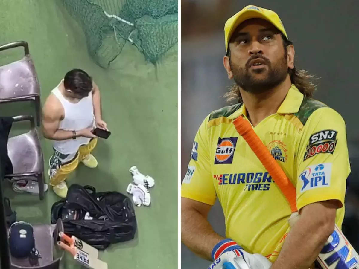 MS Dhoni seen using phone amid training session in viral video. Here's ...