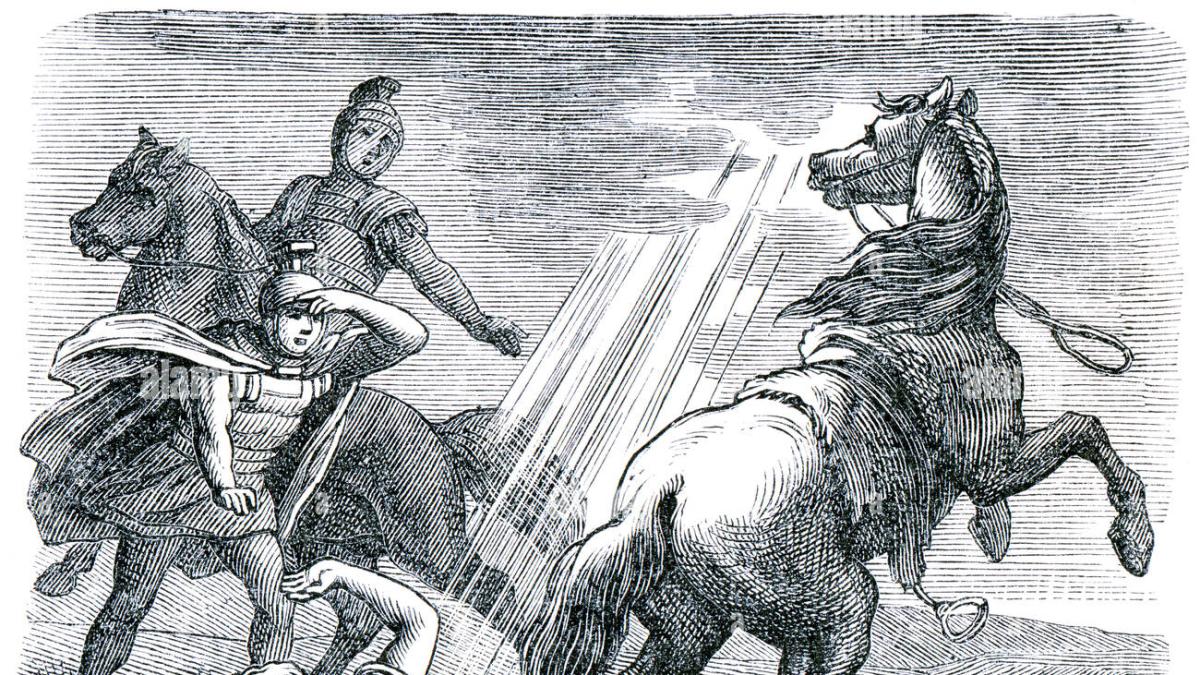 No, san Pablo no se cayó de ningún caballo (al menos, según la Biblia)