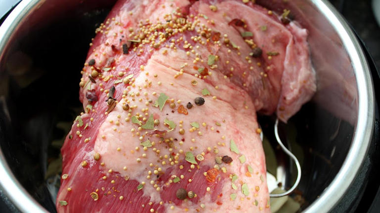 The pressure cooker really makes this corned beef tender, juicy, and ...