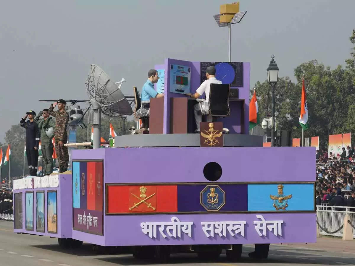 In a first, tri-services tableau showcases jointness at Republic Day parade