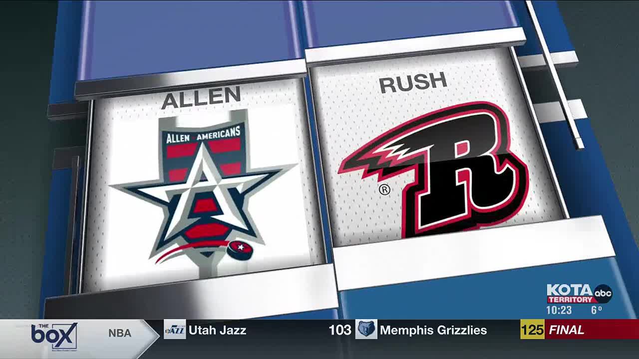 Rush notch 8 goals in Allen victory