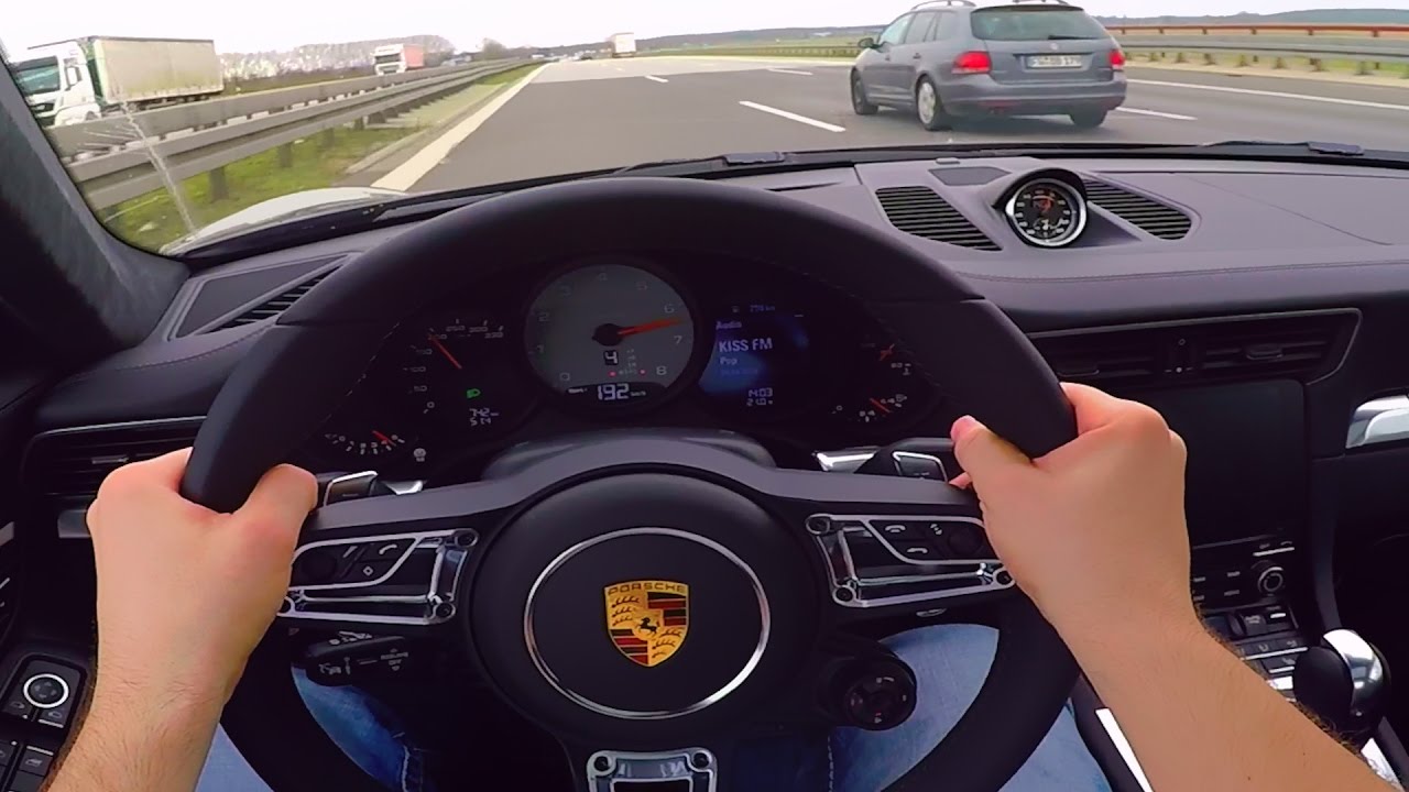 Porsche 911 POV Onboard C4S Turbo Acceleration Autobahn Sound Top Speed
