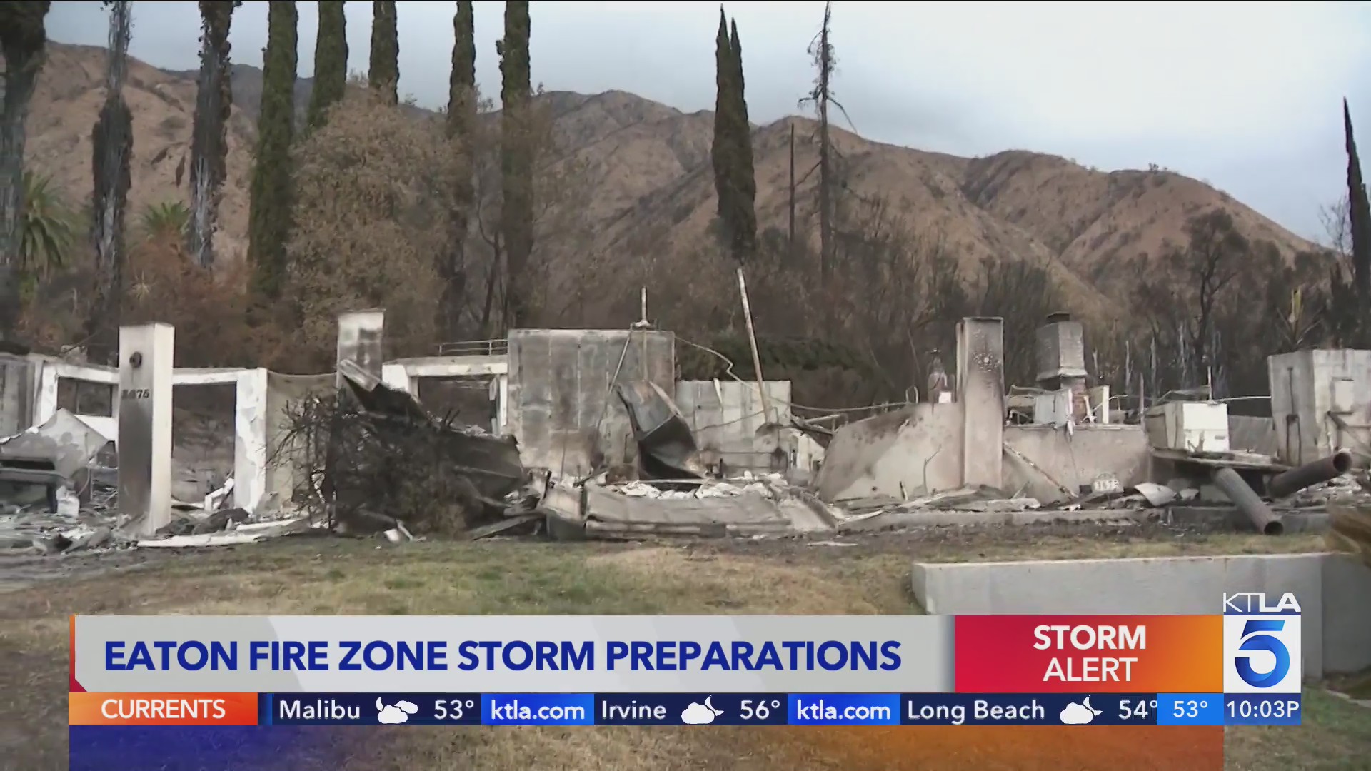 Crews prep SoCal burn scar areas for mudslide threats from rain