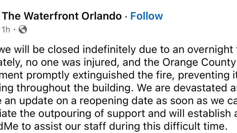 Popular Orlando restaurant 'The Waterfront' closed indefinitely after ...