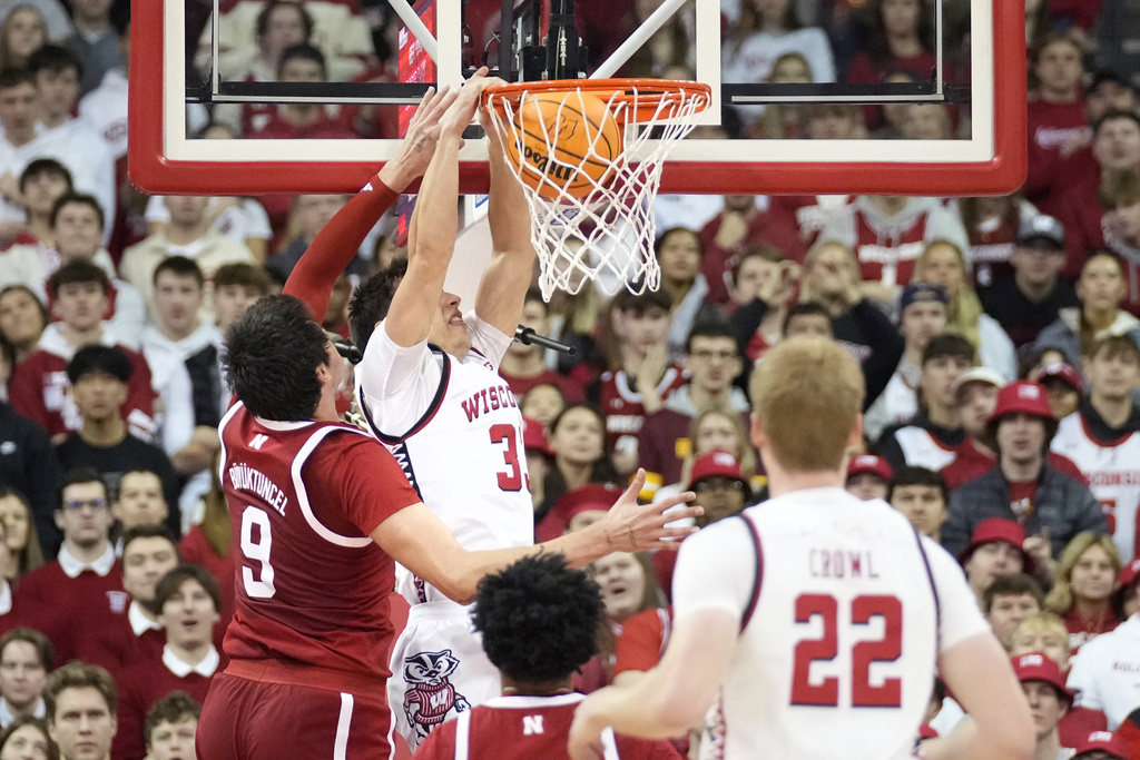 No. 18 Wisconsin uses 3-point barrage to beat Nebraska 83-55 as Huskers ...