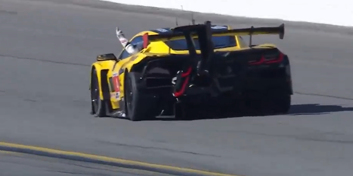 Corvette Racer Flips Off Daytona Rival at 180 MPH