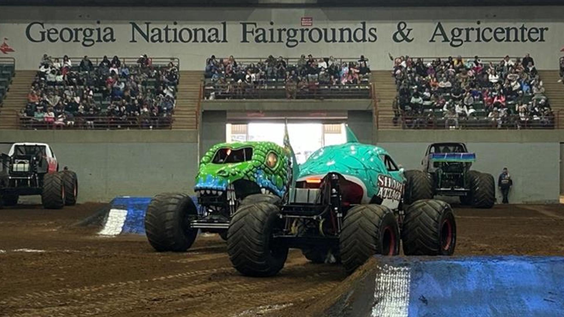 Monster truck fans pack out Reaves Arena in Perry