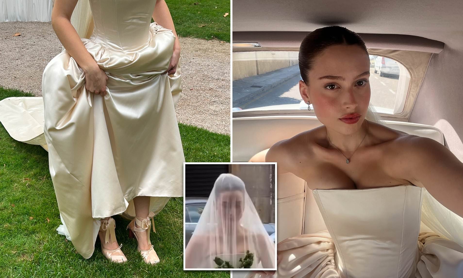 Would you wear it? Internet divided over very dramatic bridal look