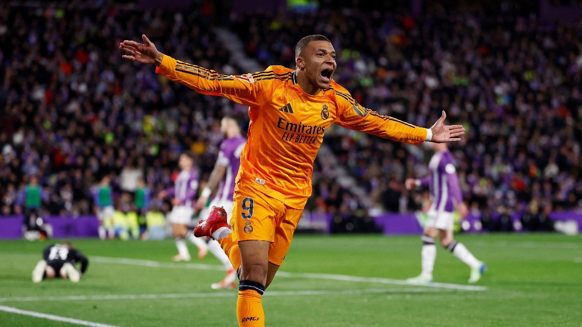 Kylian Mbappe fires first Real Madrid hat-trick as leaders thrash ...