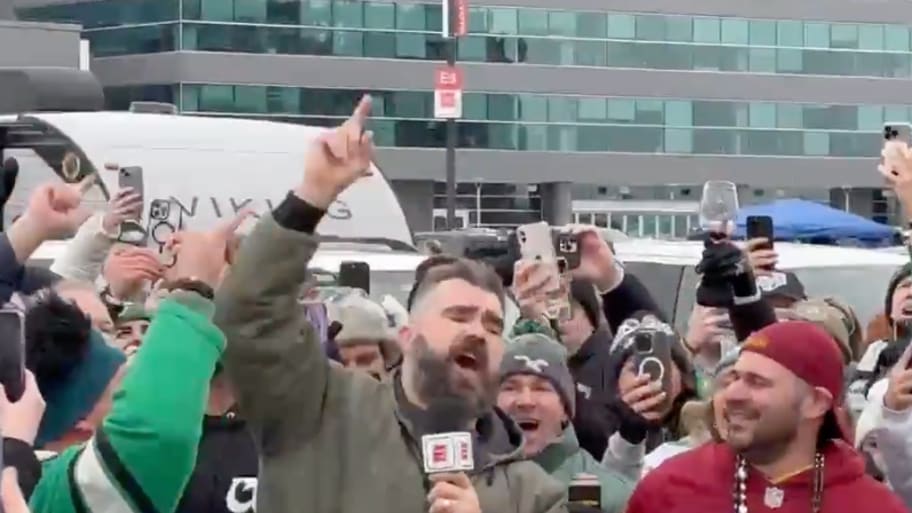 Jason Kelce Fired Up Eagles Fans at Tailgate Before NFC Title Game vs ...