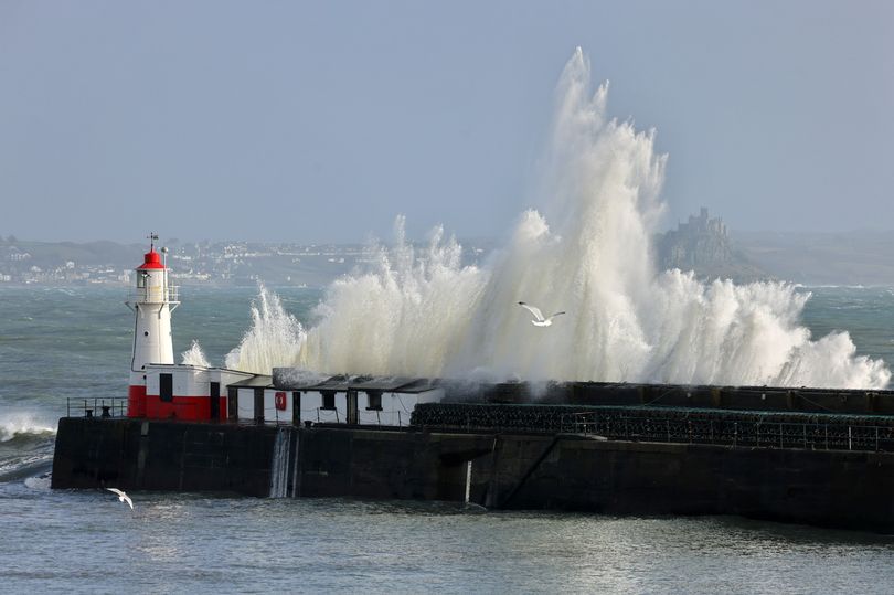 Storm Herminia in pictures as heavy wind and rain batters Cornwall