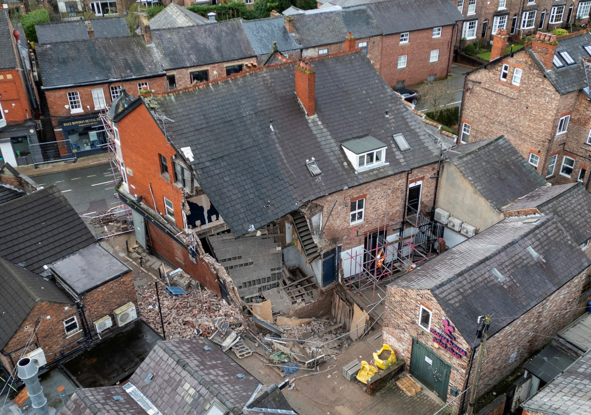 100-year-old building demolished by Storm Eowyn's 60mph winds ripping ...