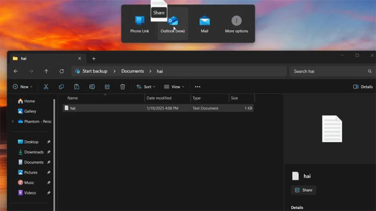 Microsoft experiments with ‘Drag Tray’ — share menu appears when ...