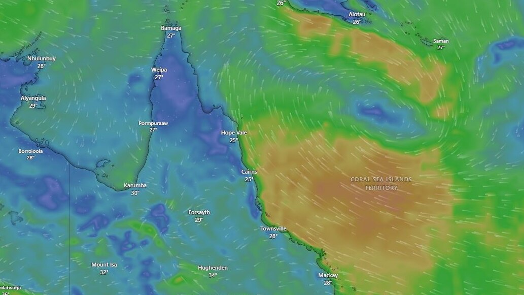 Queensland heatwave eases ahead of possible tropical cyclones off coast