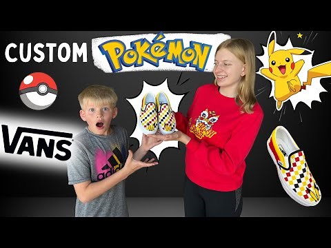 Pokémon Custom Painted Vans Shoes for Michael!