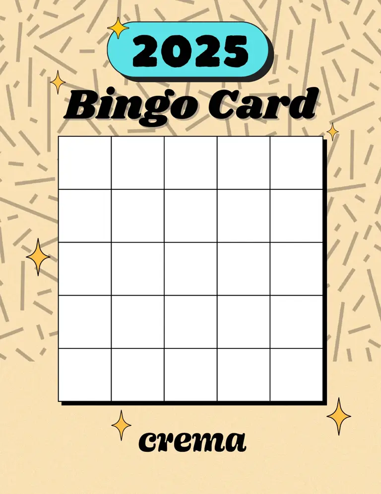 2025 Bingo Card Maker